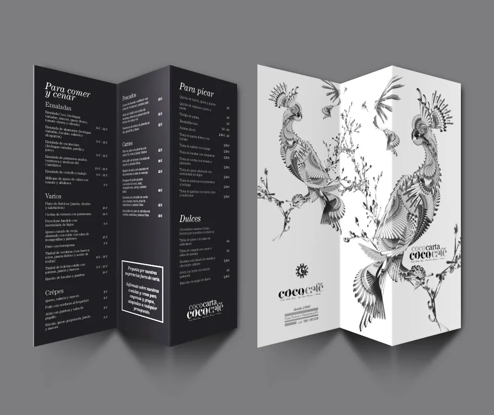 diseño gráfico carta coco café - Agencia de Publicidad Valladolid ...